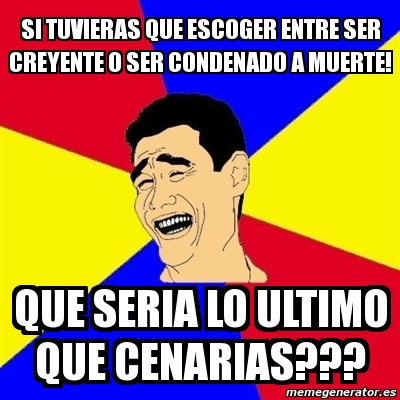 Meme Yao Ming - Si tuvieras que escoger entre ser creyente o ser ...
