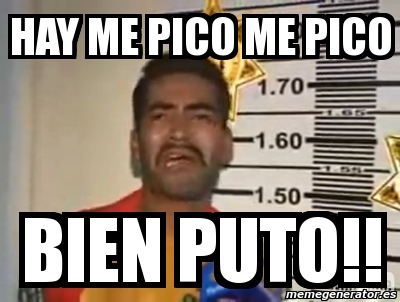 Meme Personalizado - hay me pico me pico BIEN PUTO!! - 1664346