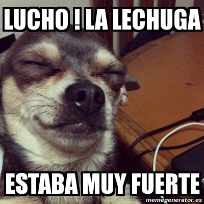 Meme Personalizado - lucho ! La lechuga estaba muy fuerte - 1691924