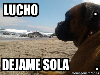 Meme Personalizado - lucho . dejame sola . - 1729862