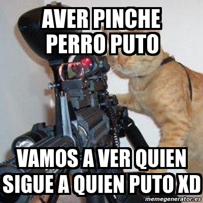 Meme Personalizado - aver pinche perro puto vamos a ver quien sigue a ...