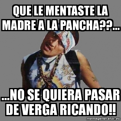 Meme Personalizado - que le mentaste la madre a la pancha??... ...no se ...