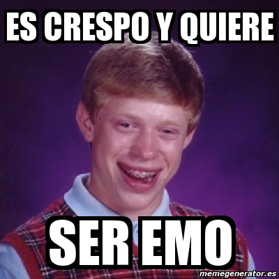 Meme Bad Luck Brian - es crespo y quiere ser emo - 1832782