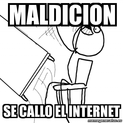 Meme Desk Flip Rage Guy - maldicion se callo el internet - 1835199