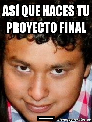 Meme Personalizado - asÃ­ que haces TU PROYECTO FINAL _ - 1879518
