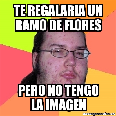 Meme Friki - TE REGALARIA UN RAMO DE FLORES PERO NO TENGO LA IMAGEN ...