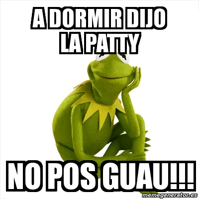 Meme Kermit the frog - A DORMIR DIJO LA PATTY NO POS GUAU!!! - 11477777