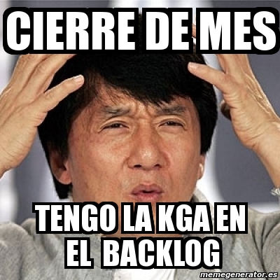 Meme Jackie Chan - cierre de mes tengo la kga en el backlog - 11061388