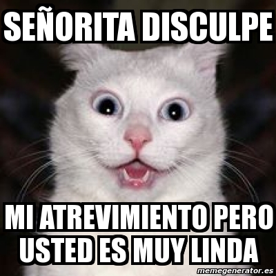 Meme Personalizado - seÃ±orita disculpe mi atrevimiento pero usted es ...