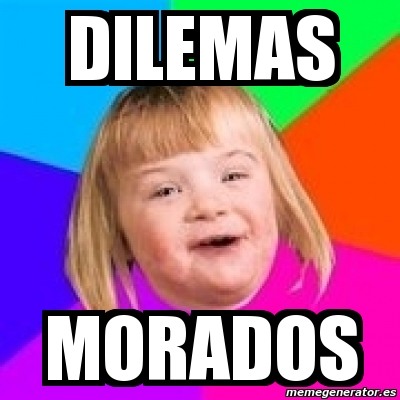 Meme Retard Girl - Dilemas morados - 12316178