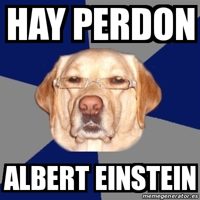 Meme Perro Racista - hay perdon albert einstein - 12632216