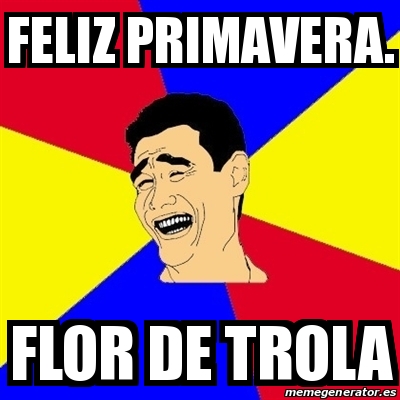 Meme Yao Ming - feliz primavera. flor de trola - 12747850