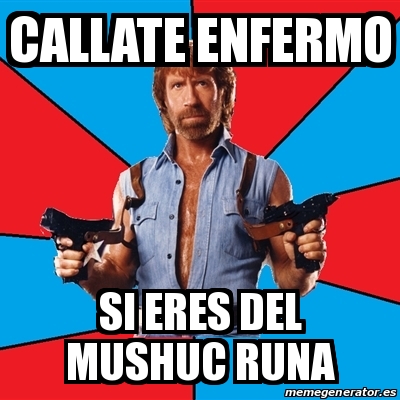 Meme Chuck Norris - callate enfermo si eres del mushuc runa - 12911726