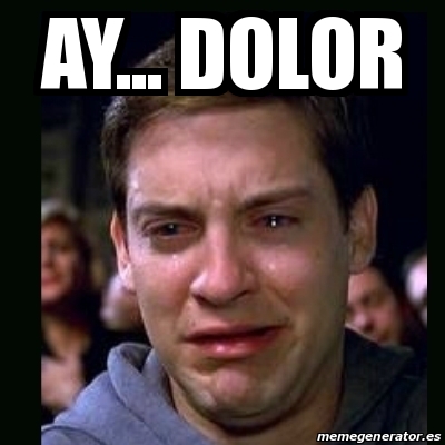 Meme crying peter parker - ay... dolor - 13014117