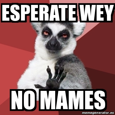 Meme Chill Out Lemur - esperate wey no mames - 13210392