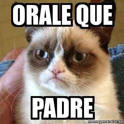 Meme Grumpy Cat - orale que padre - 13295331