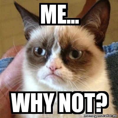 Meme Grumpy Cat - ME... WHY NOT? - 13397546