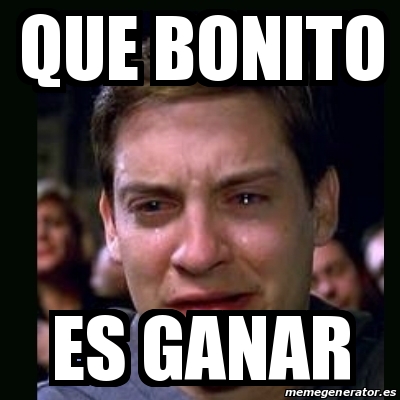 Meme crying peter parker - que bonito es ganar - 13527218