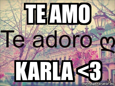 Meme Personalizado - Te amo karla