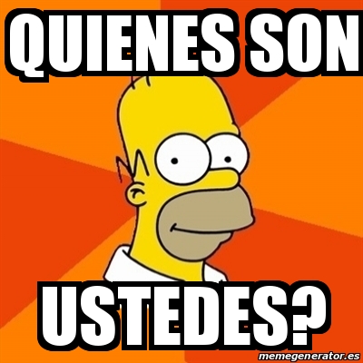 Meme Homer - quienes son ustedes? - 13837484