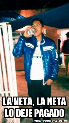 Meme Personalizado - la neta, la neta lo deje pagado - 14389403