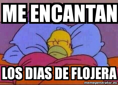 Meme Personalizado - Me Encantan los Dias de flojera - 14485709