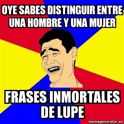 Meme Yao Ming - oye sabes distinguir entre una hombre y una mujer ...