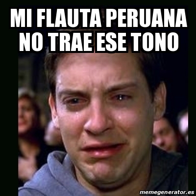 Meme crying peter parker - Mi flauta peruana no trae ese tono - 14534037