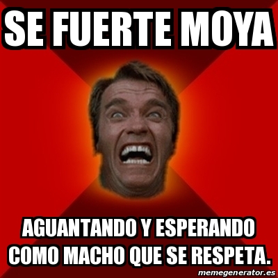 Meme Arnold - se fuerte moya aguantando y esperando como macho que se ...