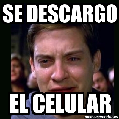 Meme crying peter parker - se descargo el celular - 14734254