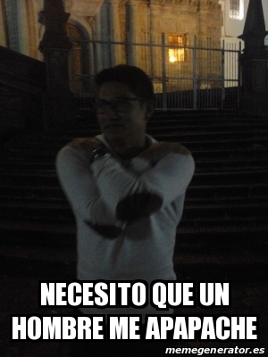 Meme Personalizado - necesito que un hombre me apapache - 14737822