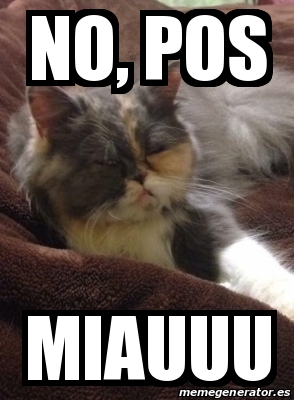 Meme Personalizado - NO, POS MIAUUU - 14746635