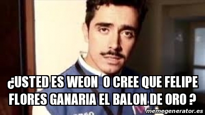 Meme Personalizado - Â¿usted es weon o cree que felipe flores ganaria ...