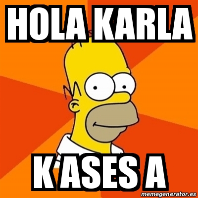 Meme Homer - HOLA KARLA K ASES A - 14972088