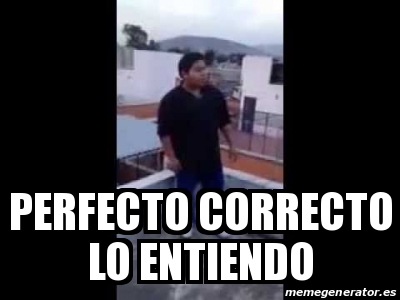 Meme Personalizado - perfecto correcto lo entiendo - 15132986