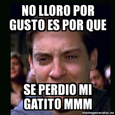 Meme crying peter parker - no lloro por gusto es por que se perdio mi ...