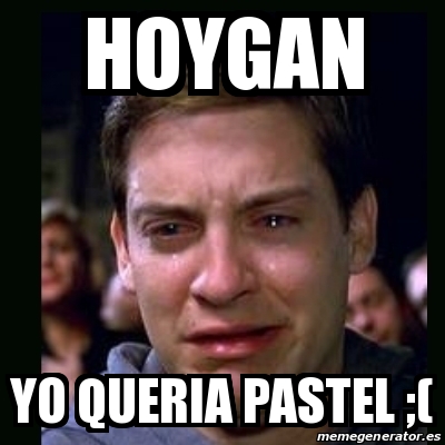 Meme crying peter parker - hoygan yo queria pastel ;( - 15779523