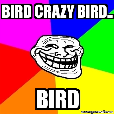 Meme Troll - Bird crazy bird.. Bird - 15869872
