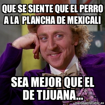 Meme Willy Wonka - que se siente que el perro a la plancha de mexicali ...