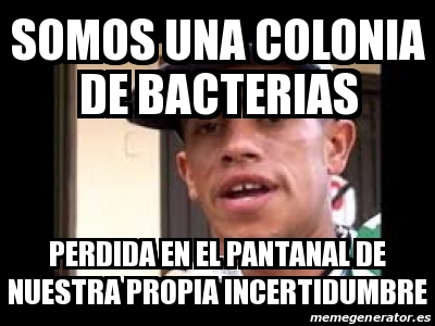 Meme Personalizado - somos una colonia de bacterias perdida en el ...