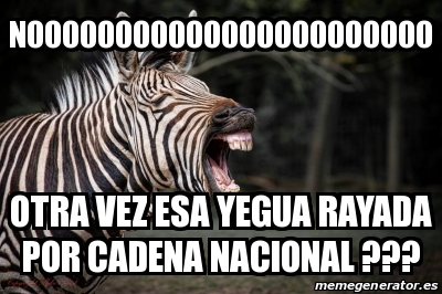 Meme Personalizado - NOOOOOOOOOOOOOOOOOOOOOOO OTRA VEZ ESA YEGUA RAYADA ...