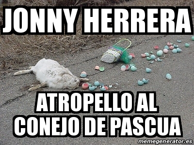 Meme Personalizado - jonny herrera atropello al conejo de pascua - 16049851