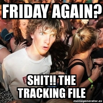 Meme Sudden Realization Ralph - FRIDAY AGAIN? SHIT!! THE TRACKING fILE ...