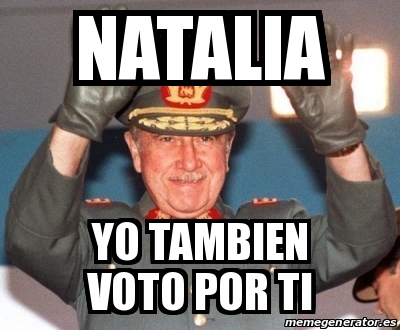 Meme Personalizado - natalia yo tambien voto por ti - 16454163