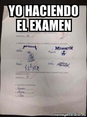 Meme Personalizado - yo haciendo el examen - 16506036