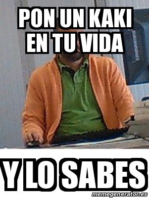 Meme Personalizado - PON UN KAKI EN TU VIDA Y LO SABES - 16509945