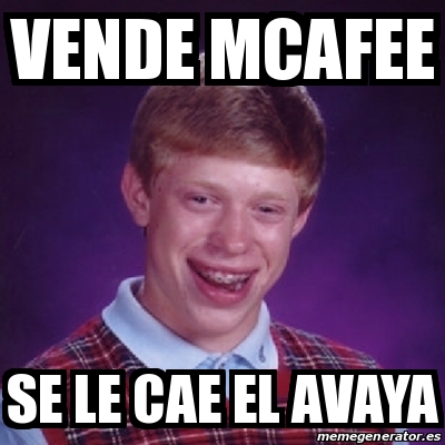 Meme Bad Luck Brian - vende McAfee se le cae el avaya - 16519623