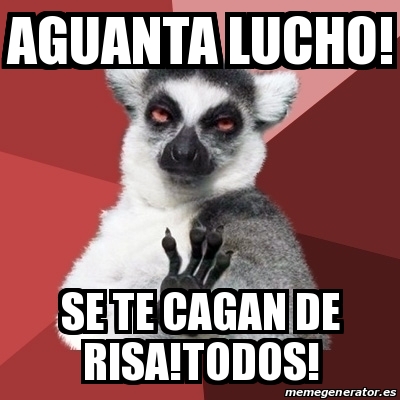 Meme Chill Out Lemur - aguanta lucho! se te cagan de risa!todos! - 16544805