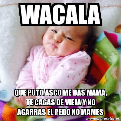 Meme Personalizado - wacala que puto asco me das mama, te cagas de ...