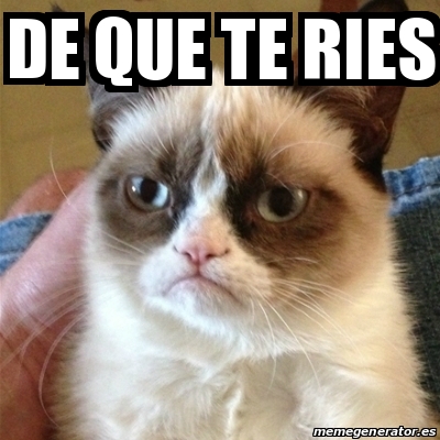 Meme Grumpy Cat - de que te ries - 16593051